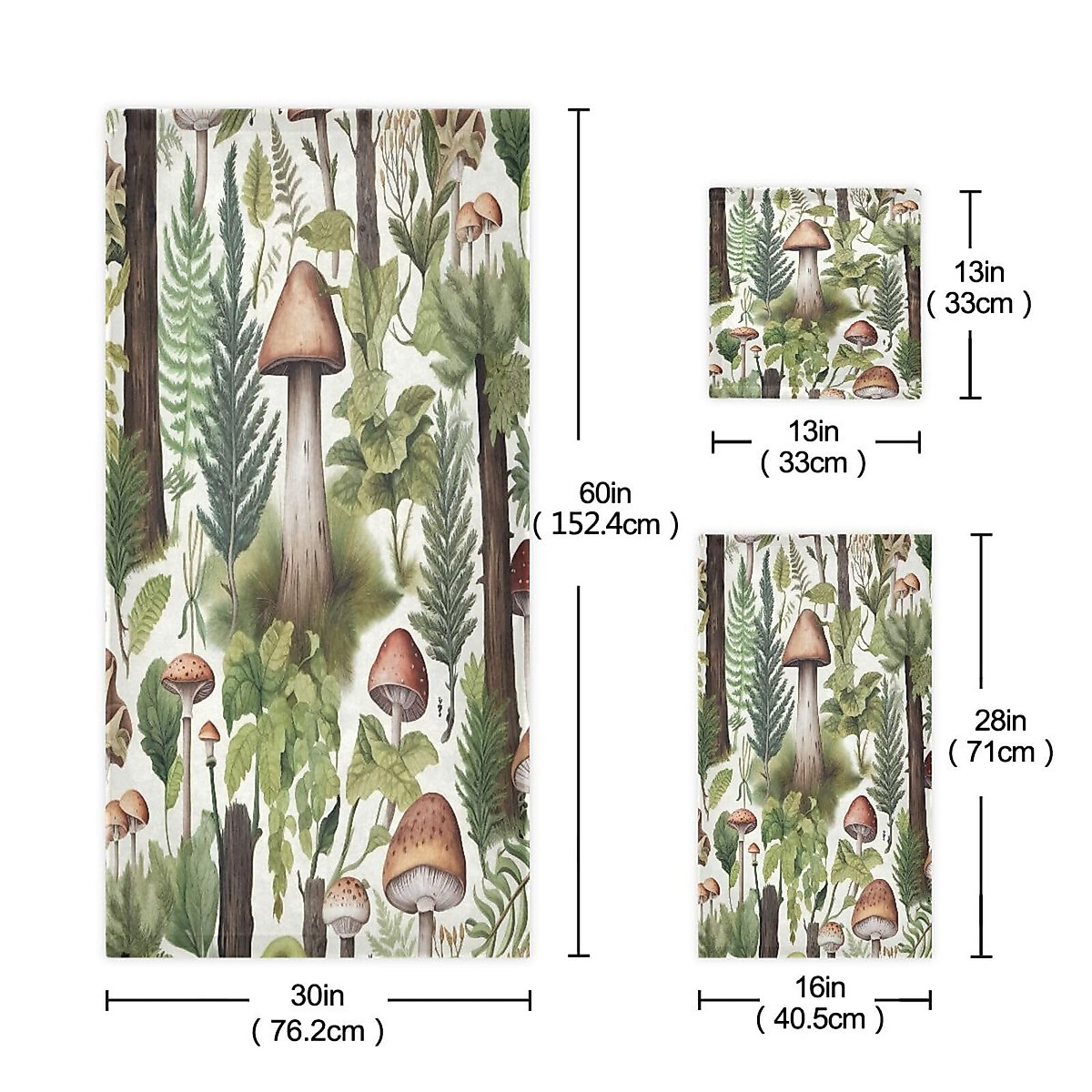 Flradish Watercolor Flowers Towels 3 Pack Bath Towels for Bathroom Set Soft Cotton Highly Absorbent Lightweight & Quickdry Towel Set 1 Bath Towel,1 Hand Towel,1 Washclothe