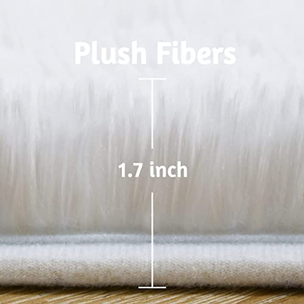 Flagover Super Soft Area Rugs Carpets, Fluffy Shaggy 5x8 White Rugs for Living Room Bedroom Girls Kids Room Furry Plush Carpets New Upgraded Fuzzy Bedside Rugs Fuzzy Home Dorm Decor Floor Mats