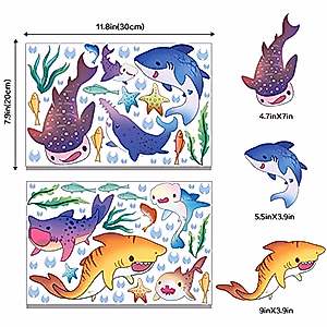 HUHUTU Kids Luminous Cartoon Wall Stickers Baby Nursery Children Decoration Decals Shark