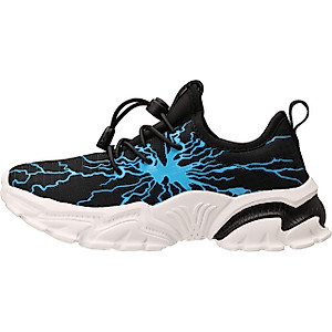 BRONAX Blue Boys Slip on Shoes Youth Laceless Sneakers Size 3 Comfortable Lightweight School Shoes Athletic Running Tennis for Big Kids