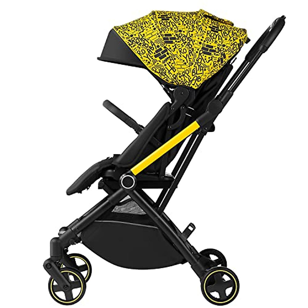 Royalbaby Lightweight Infant Stroller 360 Reversible Seat, Compact Fold, Portable Travel Toddler Baby Stroller with Umbrella & Multi-Position Reclining, Adjustable Large Canopy, Extra Storage, Yellow