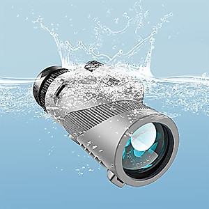 80x100 HD Monocular Telescope High Powered Monocular for Adults with Smartphone Adapter Monocular Scope for Stargazing Hiking Wildlife Watching