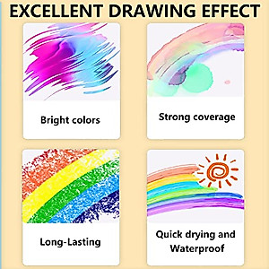 Gunsamg 46 Colors Acrylic Paint Pens Extra Fine Tip Acrylic Paint Markers For Rock Painting Ceramic Stone Wood Canvas DIY Crafts Card Making