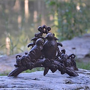 Iron Hose Holder Cast Iron Wrought Iron Bird European Style Pipe Rack Antique Metal Garden Yard Decorative Rustic Hose Hanger Antique Garden Yard Decorations ( Color : Cast iron , Size : One size )
