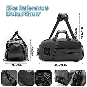 Gym Bag for Women and Men Duffle Bag for Men with Shoe Compartment, Women Sports Duffel Bags for Traveling with Wet Pocket, Gym Backpack for Men Workout Weekender
