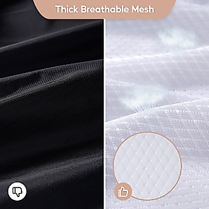 Meowoo Large Mesh Laundry Bag, 27×36inch Heavy Duty Mesh Laundry Bags Drawstring Lockable, Laundry Hamper Liner, Machine Washable, for Travel,Storage, Sports Factories, Dorms, White 1pcs