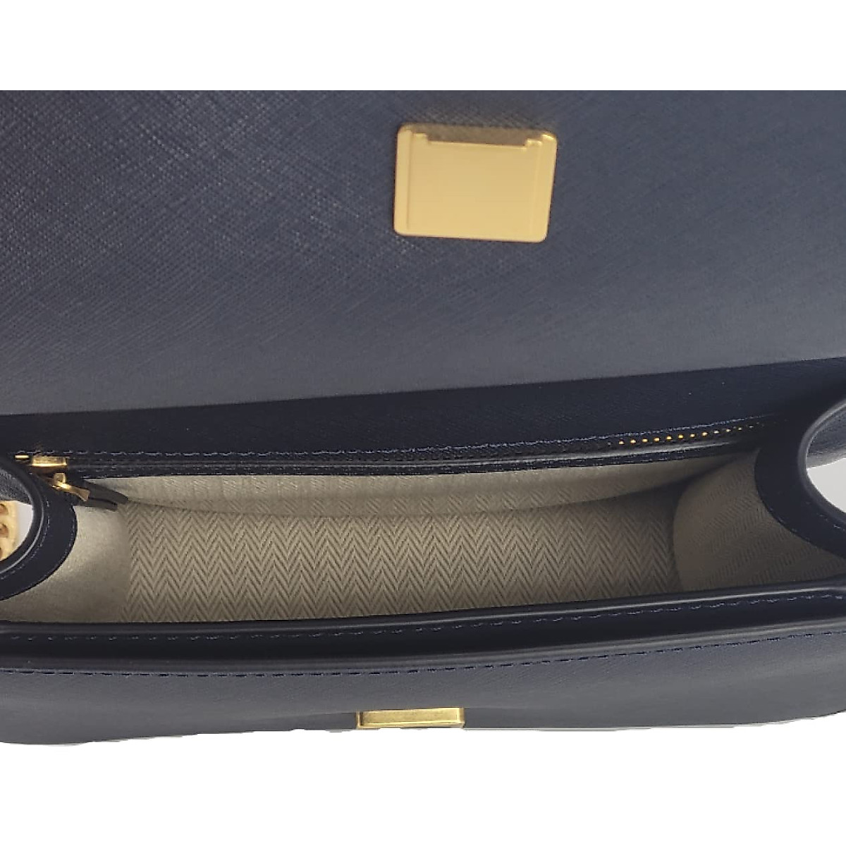 Tory Burch 136092 Emerson Flap Tory Navy Blue With Gold Hardware Women's Shoulder Bag
