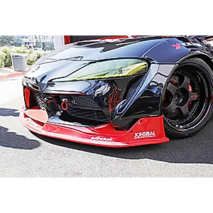 iJDMTOY Red Track Racing Style Tow Hook Ring Compatible with 2020-up Toyota Supra GR, Made of Lightweight Aluminum