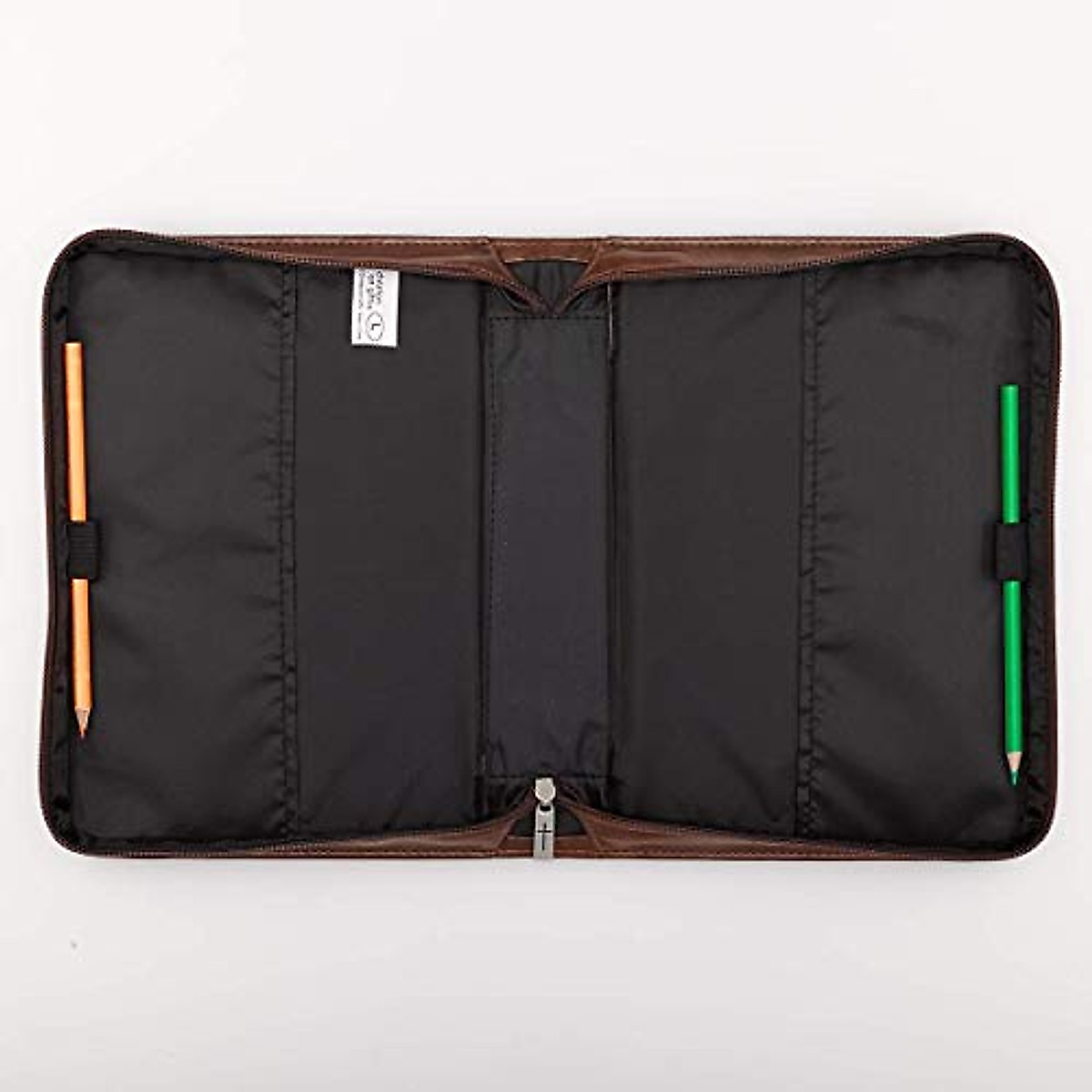 Christian Art Gifts Men/Women's Classic Bible Cover Gospel John 3:16, Brown Faux Leather, Large