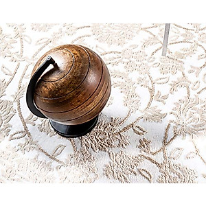 Unique Loom Rushmore Collection Area Rug - Taft (3' x 9' 10" Runner, Snow White/ Beige)