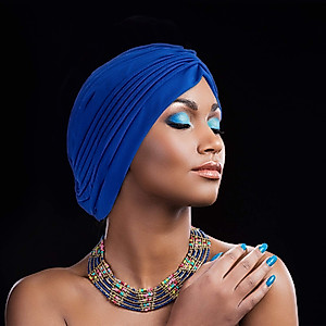 10 Pcs Stretchy Turban Cap Chemo Head Wraps Cancer Headwear Bennie Twisted India's Hat for Women Girl