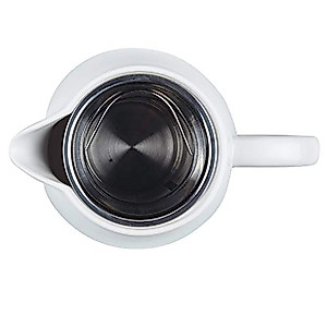 BonJour Wayfarer Ceramic Coffee Pot, 34 Ounce, Matte White