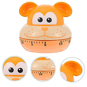 Beaupretty Cartoon Mechanical Kitchen Cooking Timer: Cute Puppy Animal Wind Up Timers 60 Minutes Clock Loud Alarm Counters Manual Study Timer Kitchen Utensil for Adults