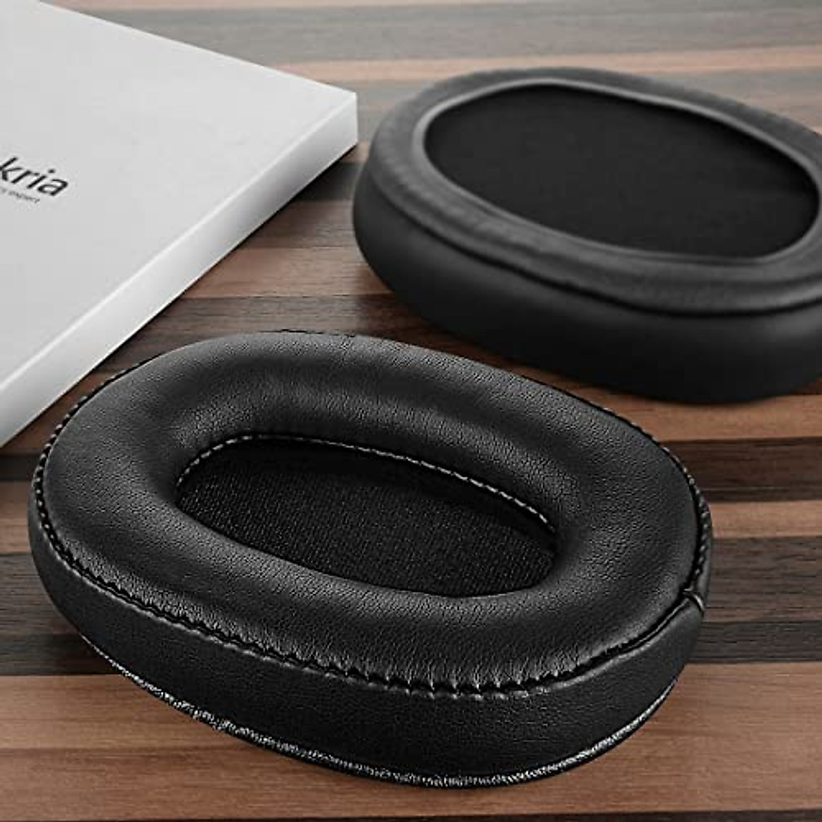 Geekria QuickFit Replacement Ear Pads for Audio-Technica ATH-SR9 ATH-DSR9BT ATH-DSR7BT Headphones Ear Cushions, Headset Earpads, Ear Cups Cover Repair Parts (Black)