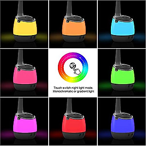 ERAY Kids Desk Lamp LED Study 2000mAh Rechargeable Desk Light with Pen Holder/ 8 Colors Night Light/ 3 Brightness Levels/Touch Control, Dimmable Table Lamp for Boys & Girls Eye-Caring Reading