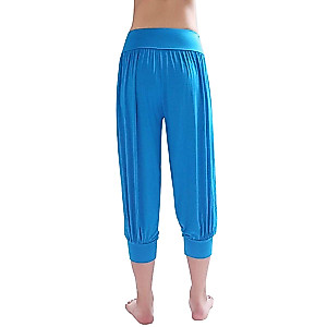 LKXHarleya Women Modal Harem Yoga Pants Loose Casual Fold Over Pilates Capri Pants Yoga Pants