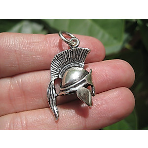 Himalayan Treasures 925 Silver Ancient Roman Gladiator Greek Spartan Soldiers Helmet Pendant