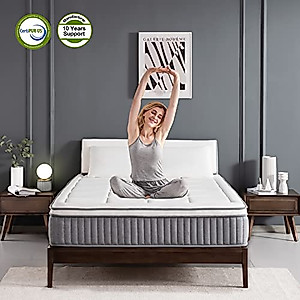 Full Mattress, DIGLANT 12 Inch Euro Top Hybrid Mattress, Gel Memory Foam with Pocket Spring Mattress in a Box and Balance Support, Medium Feel Mattress, CertiPUR-US Certified