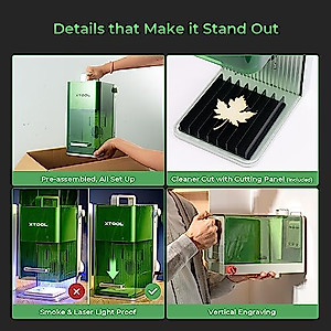 xTool F1 Laser Engraver, Lightning Speed Portable Dual Laser Cutter and Engraver Machine, High Resolution Laser Engraving Machine, DIY Fiber Laser Engraver for Wood and Metal, Craft, Jewelry, Plastic