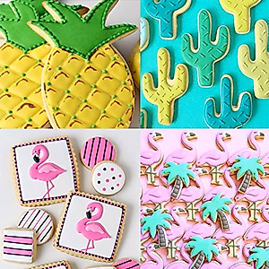 Cieovo 10 Piece Tropical Under the Sea Cookie Cutters, Hawaiian Ocean Creatures Biscuit Cutter for Biscuit, Fondant, Fruit, Bread, Summer Beach Themed Party Supplies