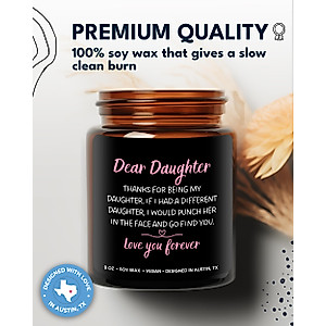 Funny Daughter Candle, Funny Daughter Gifts From Mom, To My Daughter Gifts From Dad, Daughter Gift From Mom, Birthday Gifts For Daughter Adult, Gifts For Daughters From Mothers, Daughter Birthday Gift