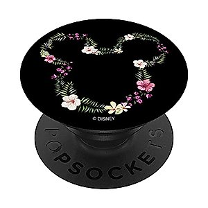 Disney Mickey & Friends Mickey Hawaiian Floral Outline Ears PopSockets Swappable PopGrip