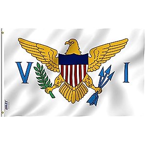 ANLEY Fly Breeze 3x5 Feet Virgin Islands of the United States Flag - Vivid Color and Fade Proof - Canvas Header and Double Stitched - Virgin Islander Flags Polyester with Brass Grommets