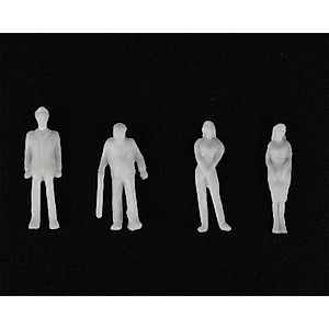 DS. DISTINCTIVE STYLE Unpainted Figures 1:100 Scale 100 Pieces Assorted Poses Miniature People for Architectural Layout Project Bonsai Decor