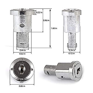 Flat Lock and Key for Beaver Gumballs Machine – Top Lid Lock and Key Assembly for Vending Machines by Beaver