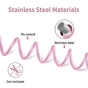 Anti Lost Wrist Link, Toddler Safety Leash with Key Lock, Safety Wrist Leash for Toddlers, Babies & Kids 8.2 feet Pink (red)