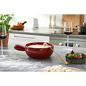 KUHN RIKON Fondue Pot Classic 8.66in in red, 8.66"