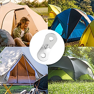 uxcell 12PCS Aluminum Alloy Guyline Rope Tensioner, Adjustable Cord Adjuster Tent Tensioners for Camping Accessories, Guy Line Adjusters Wind Rope Buckle for Outdoor Hiking Silver tone