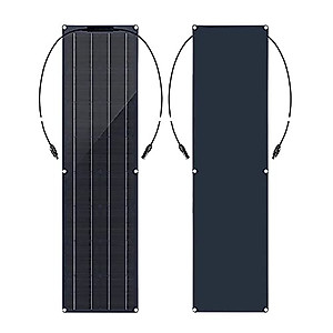 Flexible Solar Panel Kit 100W/220W Monocrystalline Battery Panel Power Generation Panel with Charge Controller for Car RV Boat Camping (Color : 100W)