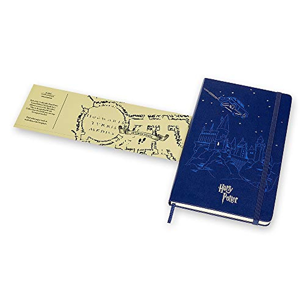 Moleskine Limited Edition Harry Potter Notebook, Hard Cover, Large (5" x 8.25") Ruled/Lined, Royal Blue, 240 Pages