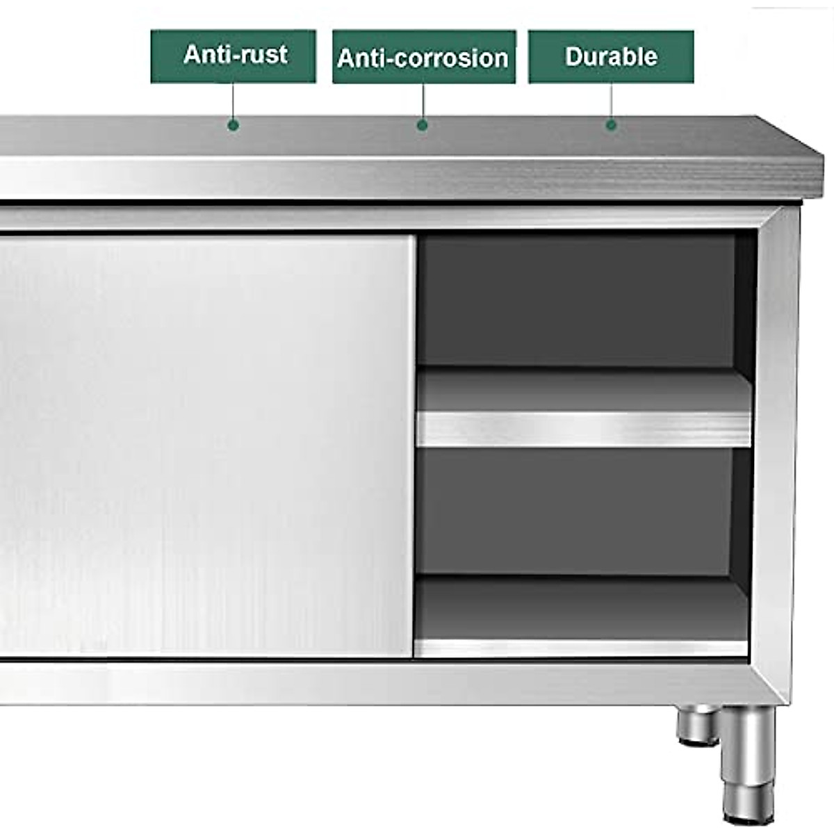 Commercial Kitchen Work Catering Table for Hotel, Commercial Home Kitchen Work Table Kitchen Workstation Stainless Steel Work Table Heavy Duty for Restaurant, Home and Hotel Rack (Size : 100x60x80cm