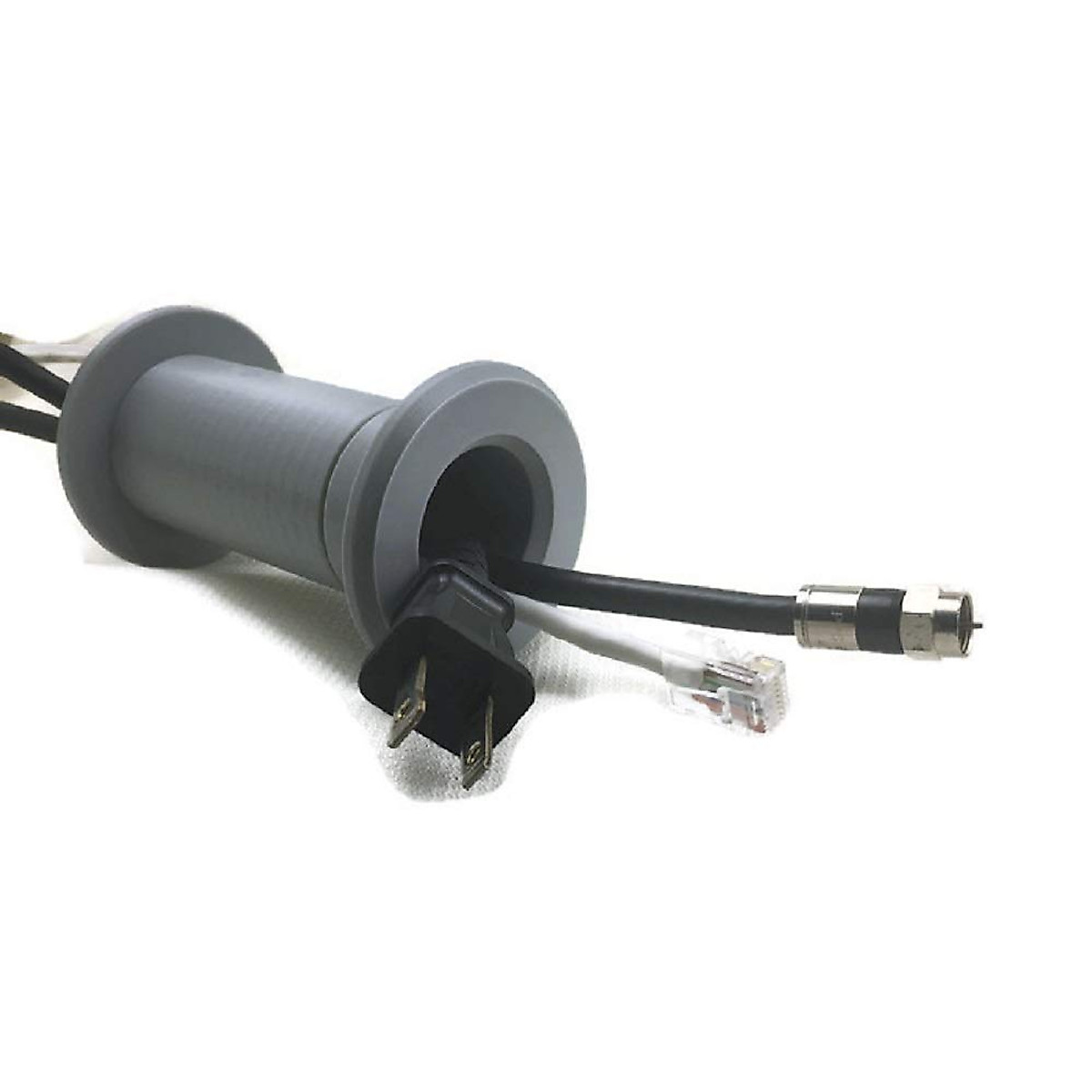 Cable Pass Through Wall Port 3 5/8" - 5 1/4" Wall Thickness (Gray)