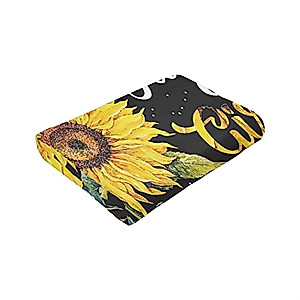 Sunflower Blanket Soft Lightweight Throw Blanket Comfortable Warm Bed Blanket for Bedroom Living Room Sofa Couch(50"x40")