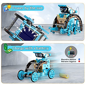 Lucky Doug 12-in-1 STEM Solar Robot Kit Toys Gifts for Kids 8 9 10 11 12 13 Years Old, Educational Building Science Experiment Set Birthday for Kids Boys Girls