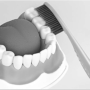 EasyHonor Huge Head Toothbrush, Big Toothbrush, Giant Head Toothbrush, Hard & Firm Toothbrush bristles BPA Free for Proper Dental Care 4 Pack with White Hard Bristles.