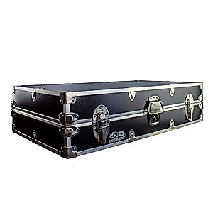 C&N Footlockers College Dorm Room Under Bed - The Slim Lockable Trunk - 32 x 18 x 8.25 Inches