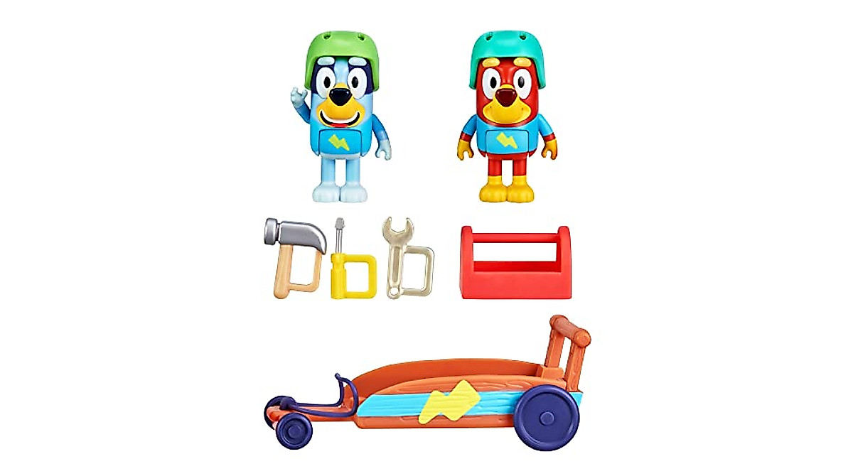 Bluey Vehicle & Figures Pack with Rusty & Bluey Go-Kart Fun