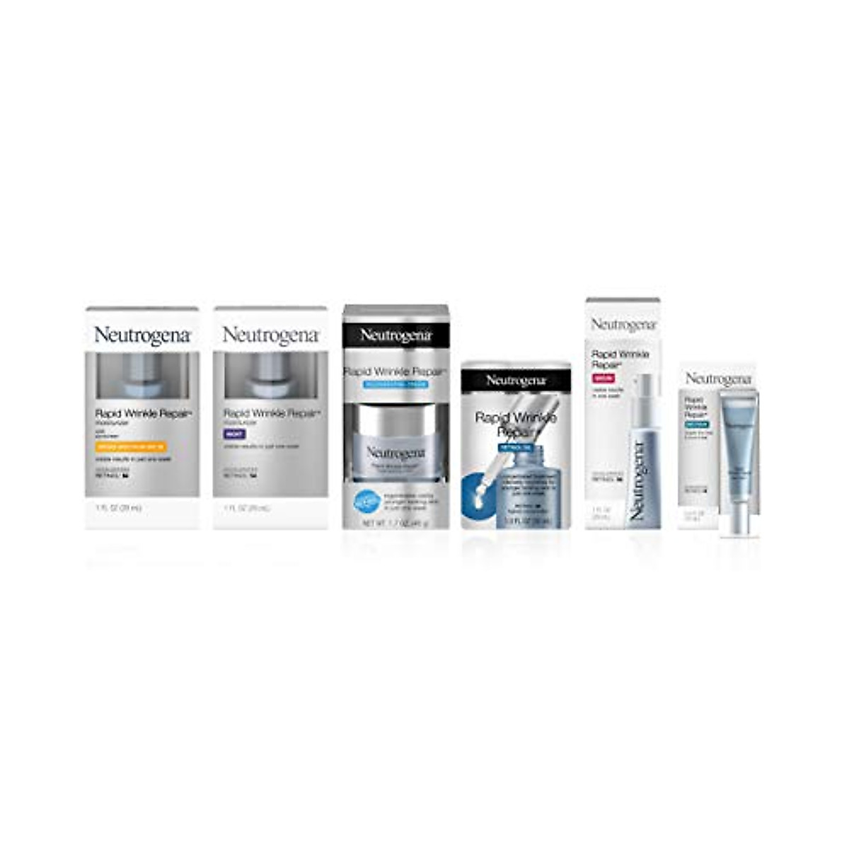 Neutrogena Rapid Wrinkle Repair Retinol Anti-Wrinkle Night Moisturizer Cream, Anti-Wrinkle Face & Neck Cream Moisturizer with Hyaluronic Acid & Retinol, Paraben-Free, 1 fl. oz