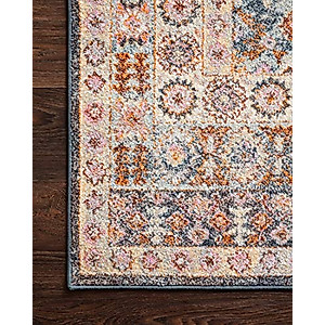 Loloi CLARA Area Rug, 9'-3" x 13', Pebble/Fiesta