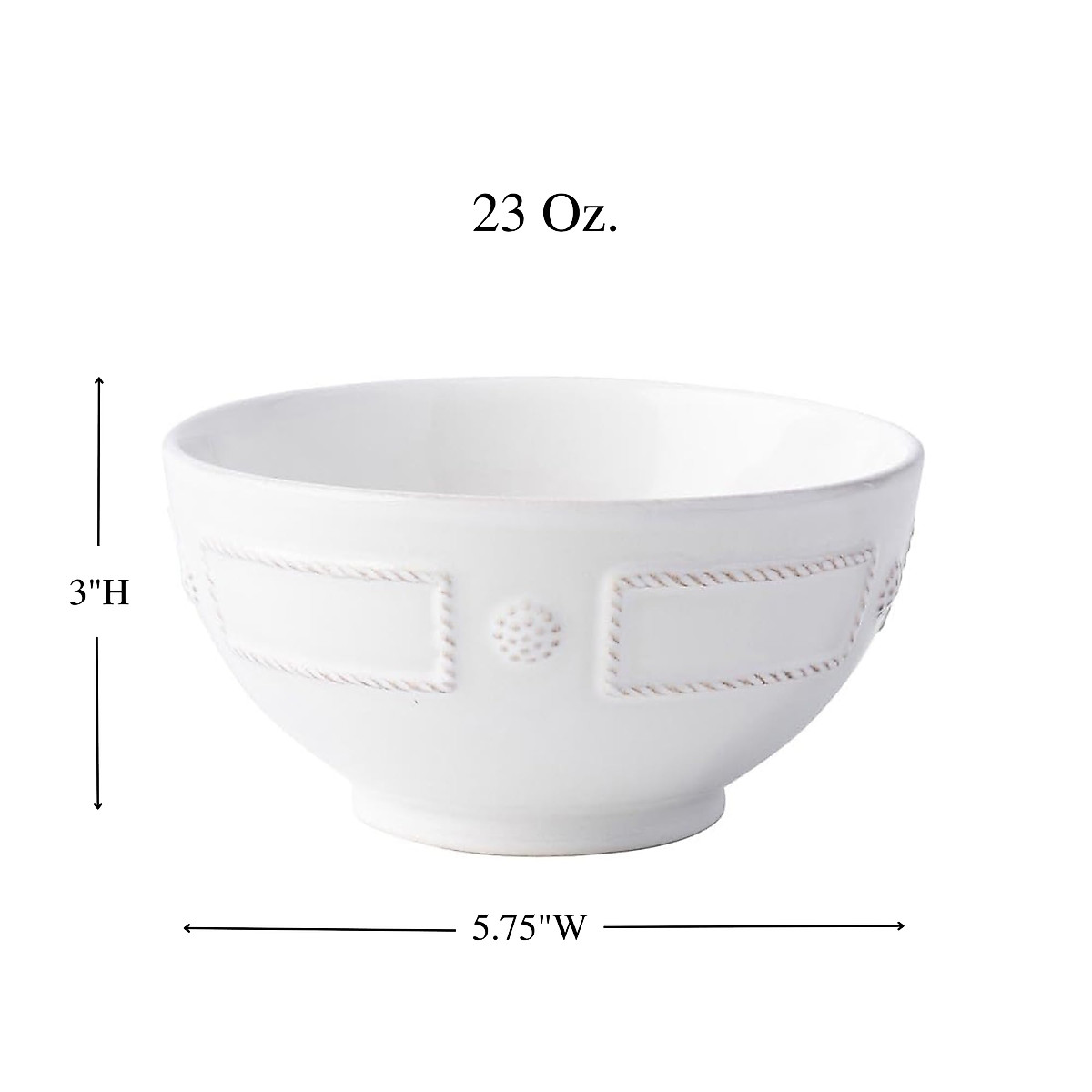 Juliska Berry & Thread French Panel Cereal Bowl - Whitewash