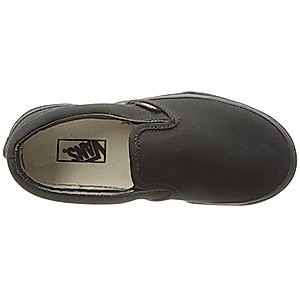 Vans Kids Unisex Classic Slip On, Black/Black, Size 13 Little Kid