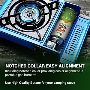 Jo Chef Butane Fuel Canister, 8. 8 oz Butane Cylinder, Use Directly with Brûlée Kitchen Blow Torch Head