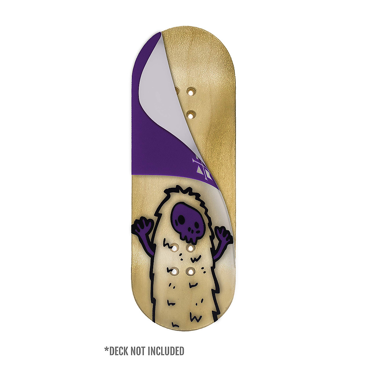 Teak Tuning Fingerboard Deck Graphic, Purple Yeti - Adhesive Graphics to Customize Your 35mm Fingerboard Deck - 110mm Long, 35mm Wide, 0.2mm Thick - Waterproof Vinyl - Includes Mini File