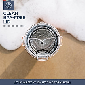 ORCA Chaser 16oz | Insulated, Stainless Steel Cup with a Spill Proof Whale Tale Lid, Dishwasher Safe Tumbler for Hot & Cold Drinks — Pearl