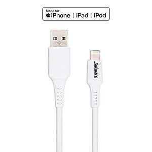 Apple Certified iPhone & iPad Charger - Ultra Durable 6ft Lightning to USB Cable and 12W USB Power Adapter Wall Plug for iPhone 14 13 12 11 Pro Max XS XR X 8 Plus 7 6S 6 5 iPad Mini Air iPod (White)