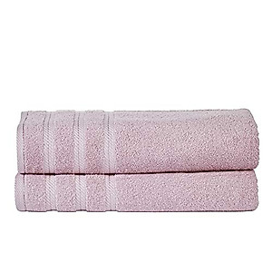 501 2 pc Bath Sheet Set. Bring Luxury to Your Home with This Soft, 100% Pure Cotton 2 Piece Bath Sheet Towel Set, 35” x 68”(Mauve)
